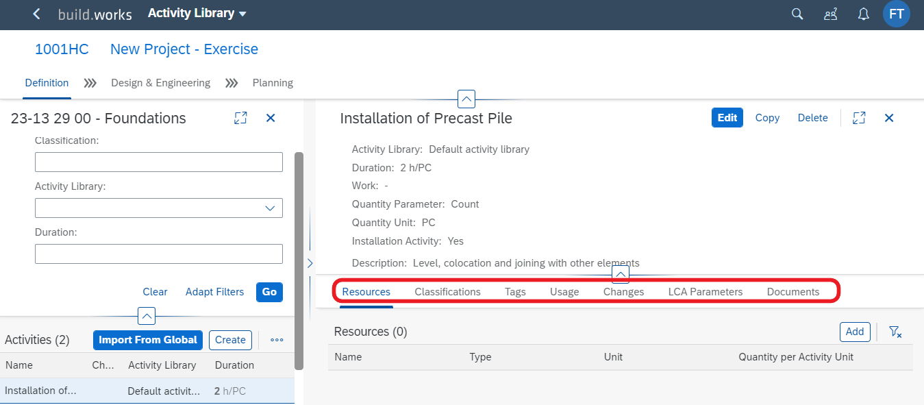 How to manage my project's activities? – Support Center